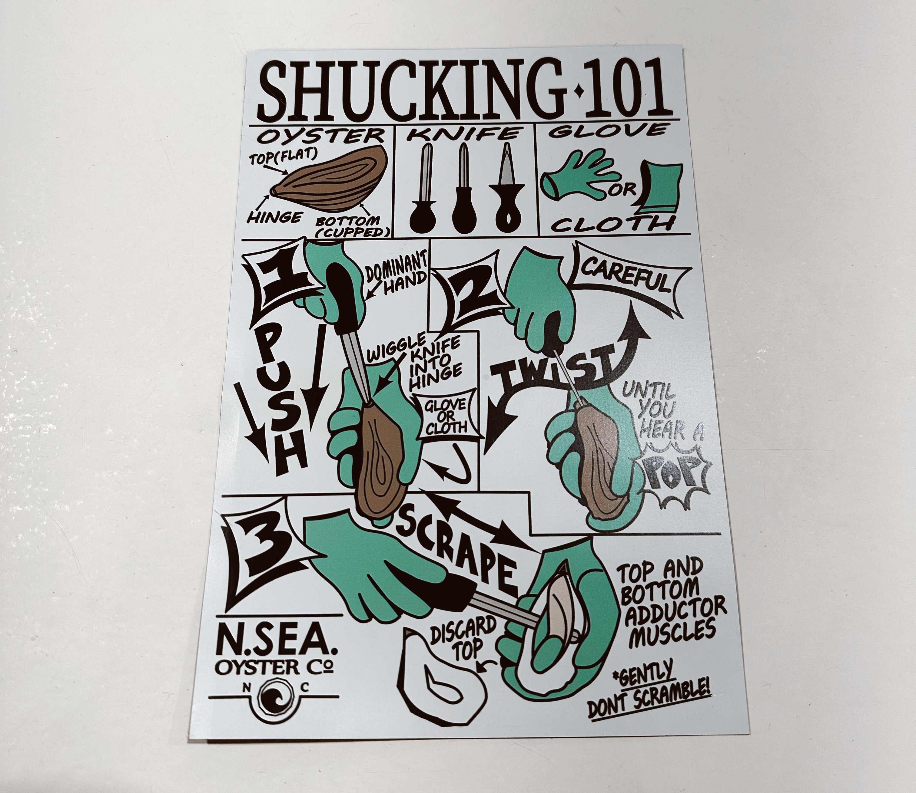 Shucking 101 Magnet – nseaoyster.co